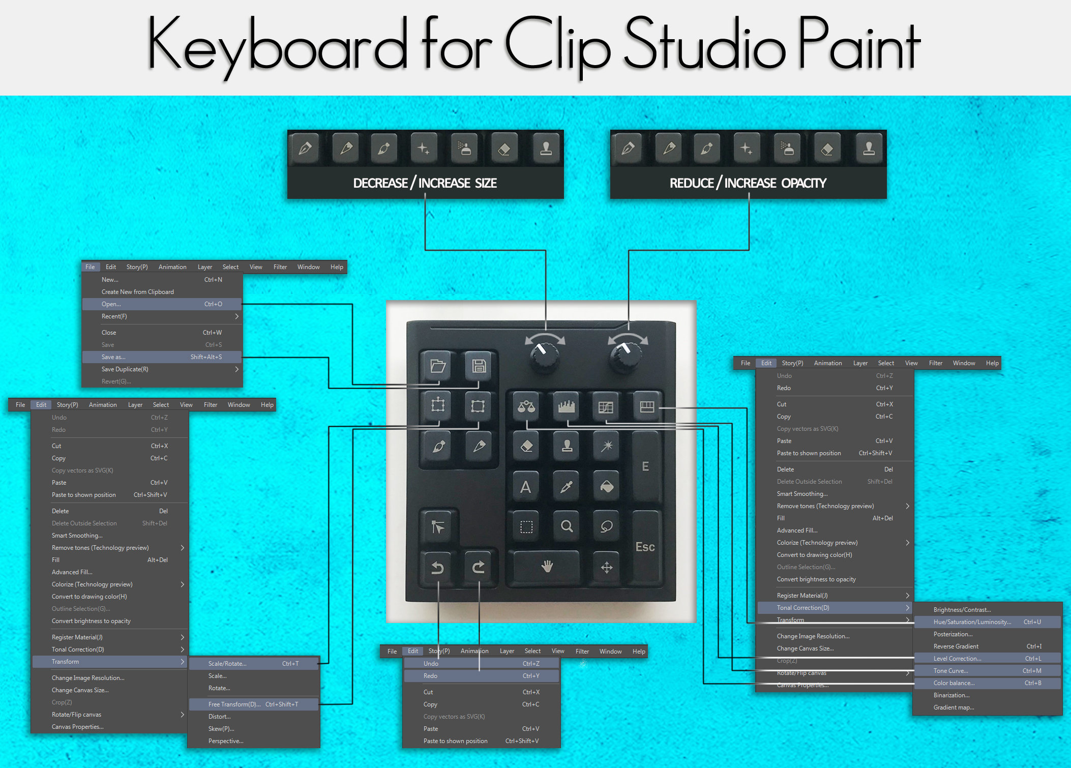 Custom Keyboard for Clip Studio Paint - Etsy