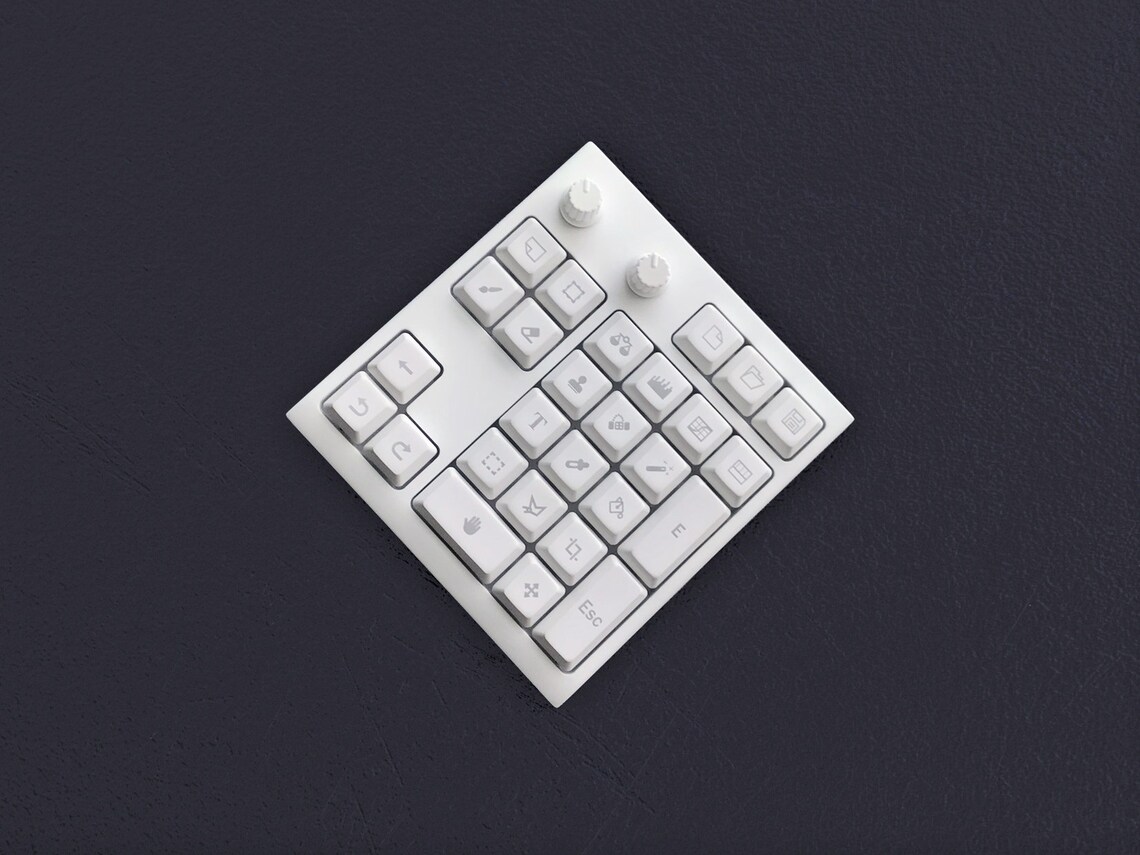 White Small Controller Keypad Keyboard for Photoshop - Etsy
