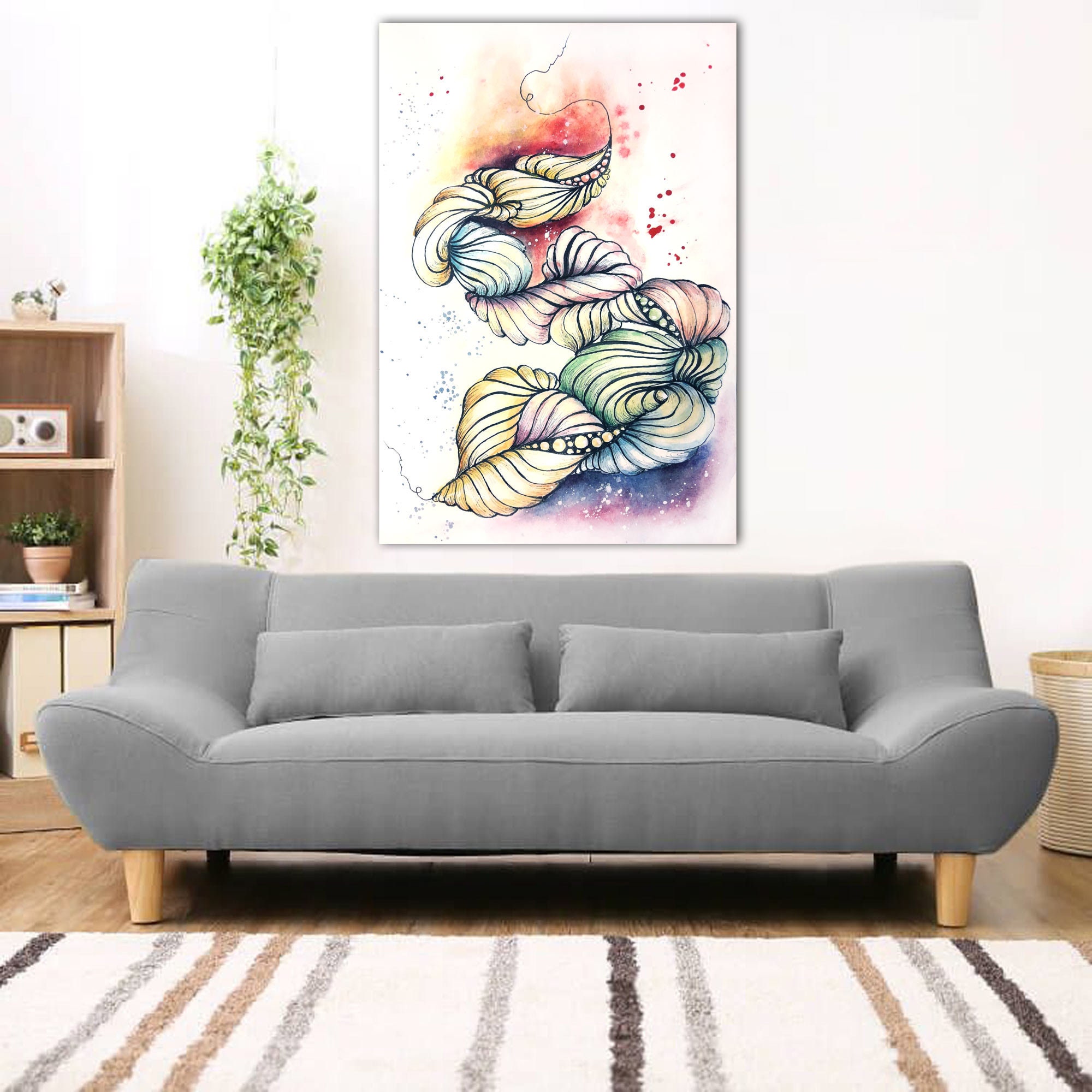 Zentangle Wall Art. Surrealism Abstraction Print on Canvas. - Etsy