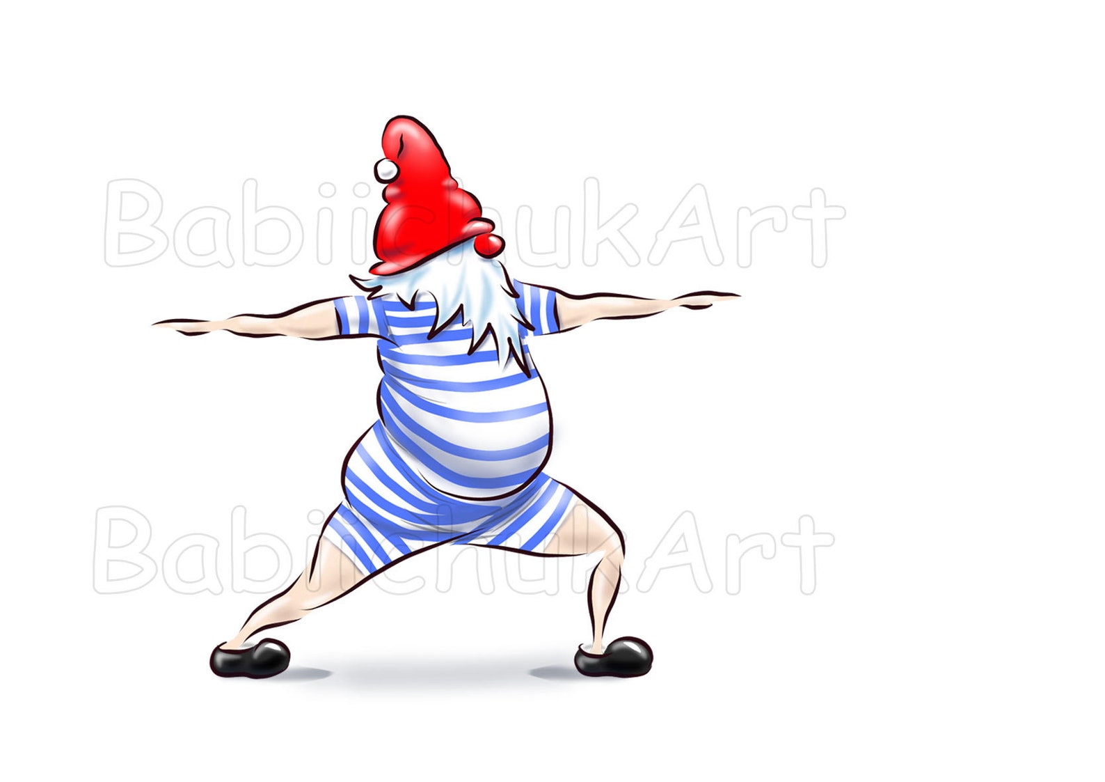Gnome Yoga Vector PNG Clipart. Gnome Printable Postcard - Etsy