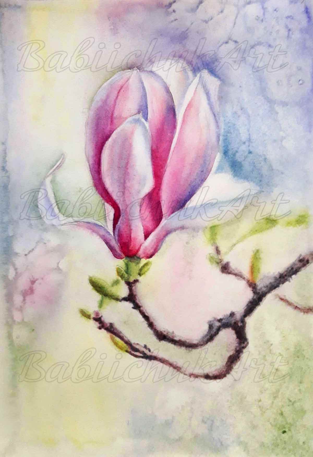 Set of 2 Original Paintings of Flowers. Diptych Wall Art - Etsy