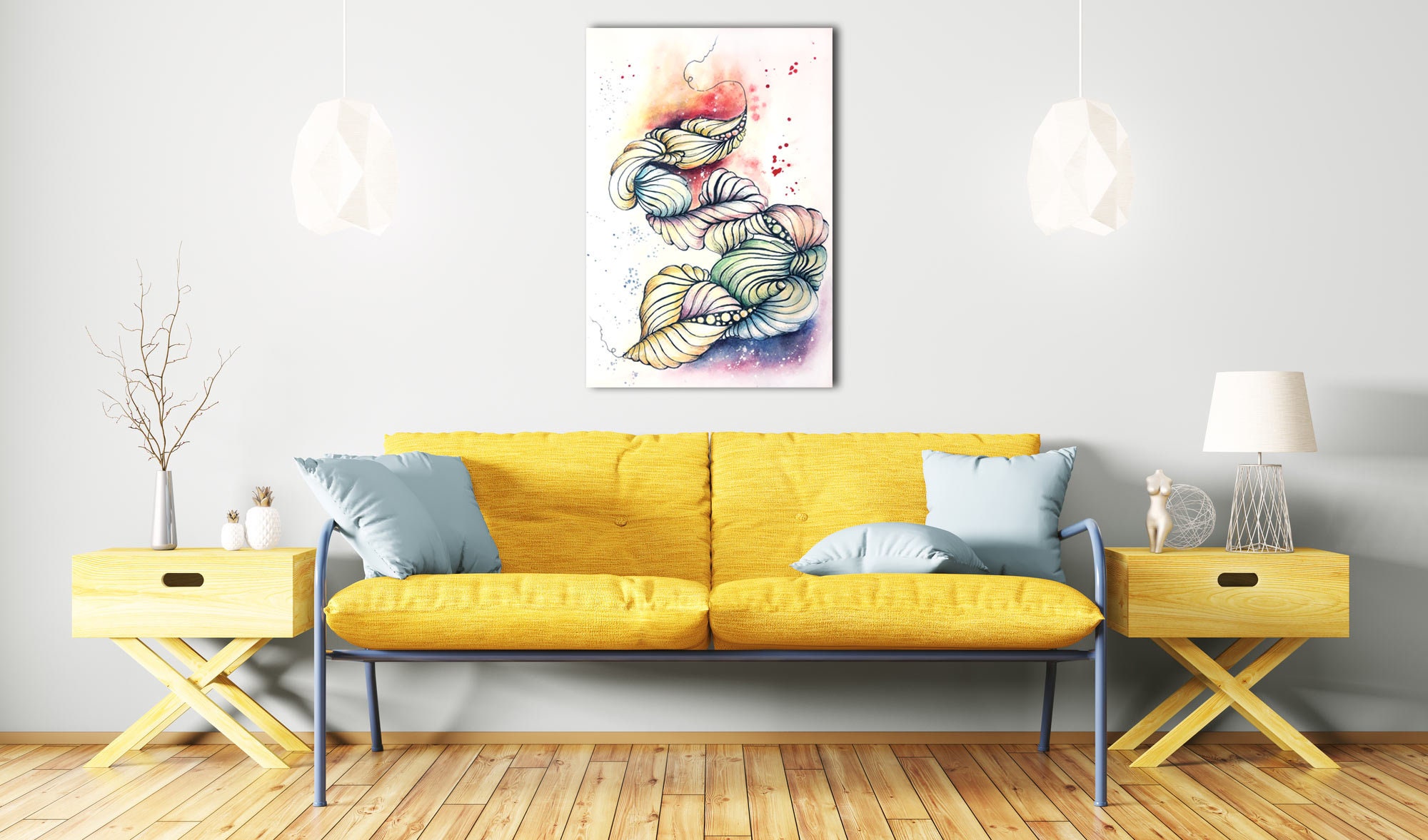 Zentangle Wall Art. Surrealism Abstraction Print on Canvas. - Etsy