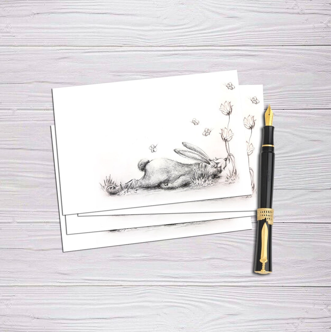 Easter Bunny Printable Holiday Blank Card. Funny Note Card - Etsy