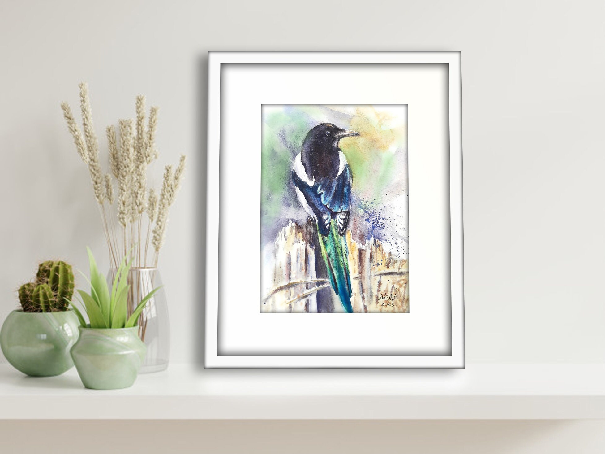 Bird Painting. Small Original Wall Art - Etsy