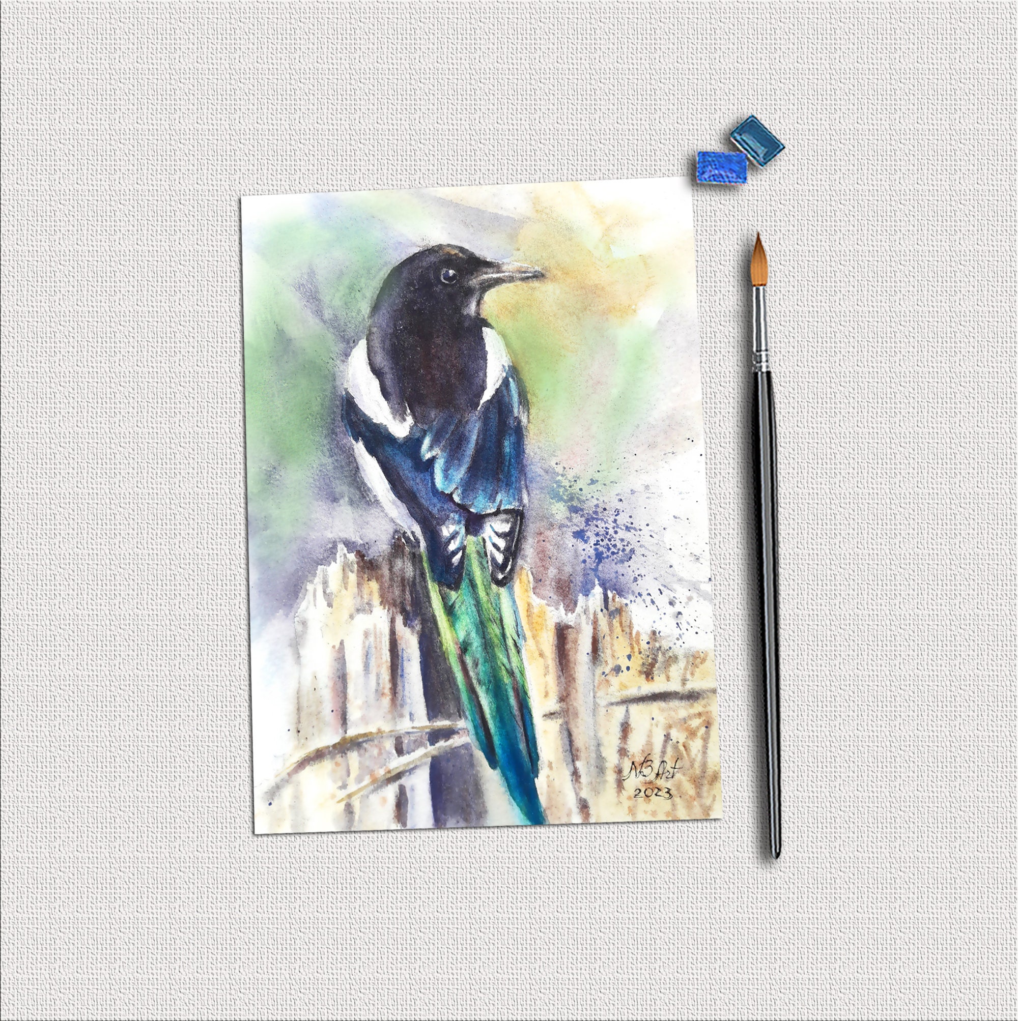 Bird Painting. Small Original Wall Art - Etsy