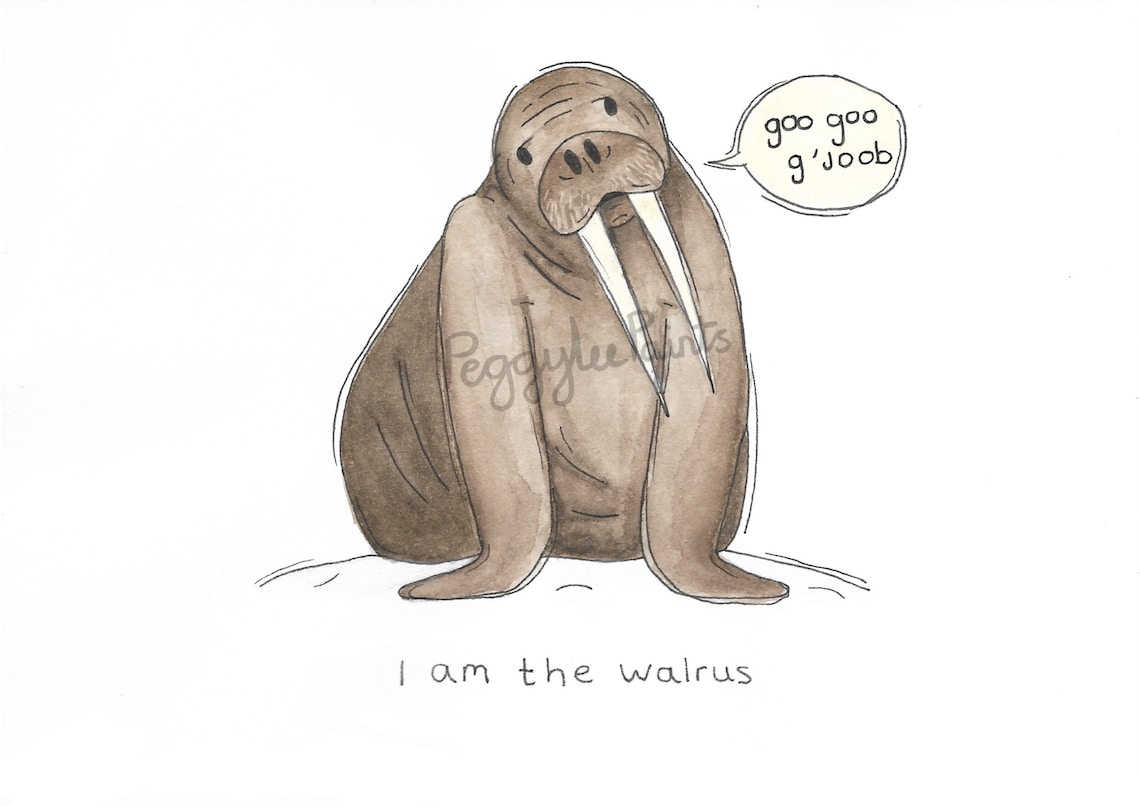 The Beatles I Am The Walrus Watercolour Art Print | Etsy