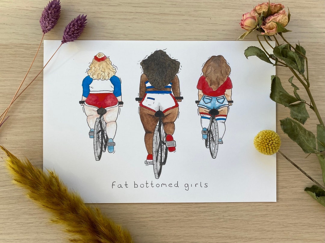 Queen Fat Bottomed Girls Watercolour Art Print Etsy