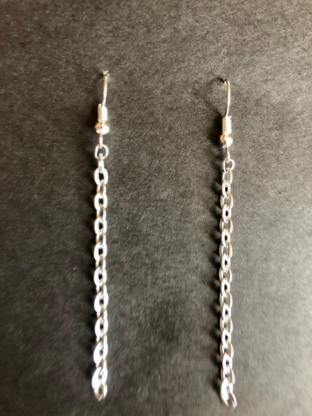 Silver Chain Earrings Gifts for Her Silver Drop Earrings Sustainable ...