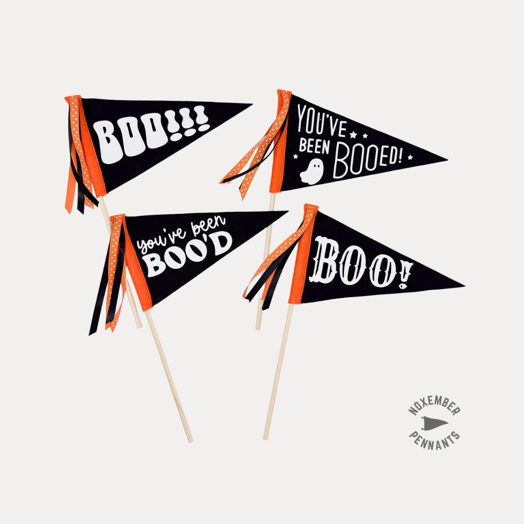 Mini BOO Pennant Flag: Halloween Basket Decor - Etsy