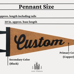 Old-fashioned Script Pennant Flag - Sewn Detail - { Customizable ...