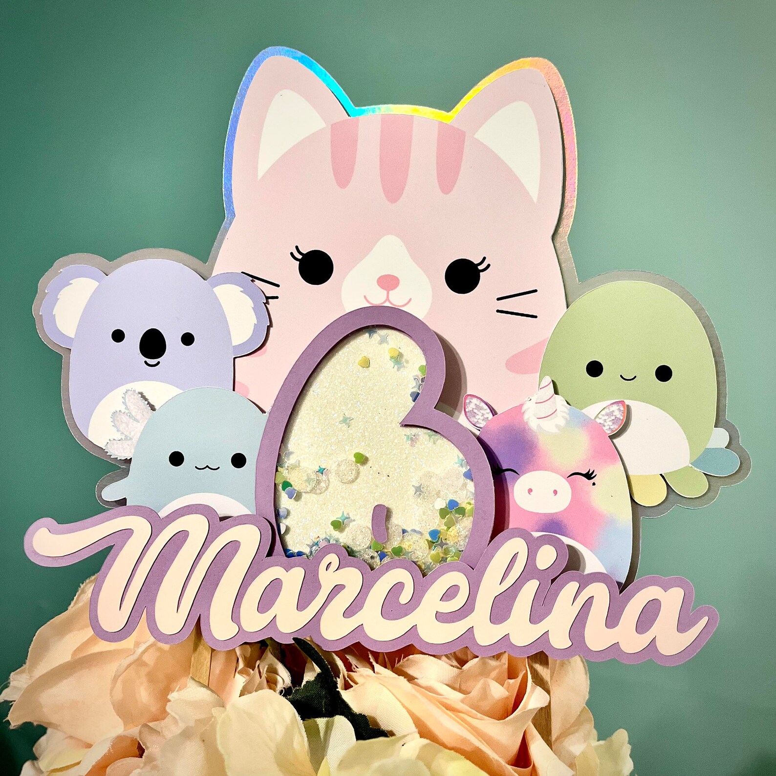 Squishmallow Cake Topper Design - SVG, PNG, Studio for Silhouette Cameo ...