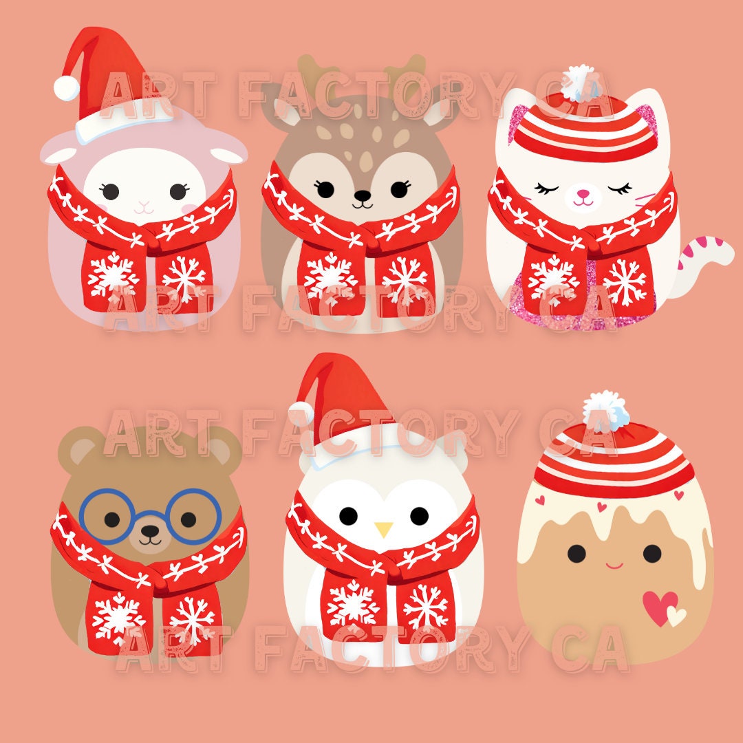 Winter Squishmallow Christmas Designs - PNG, Clipart Files Studio for ...