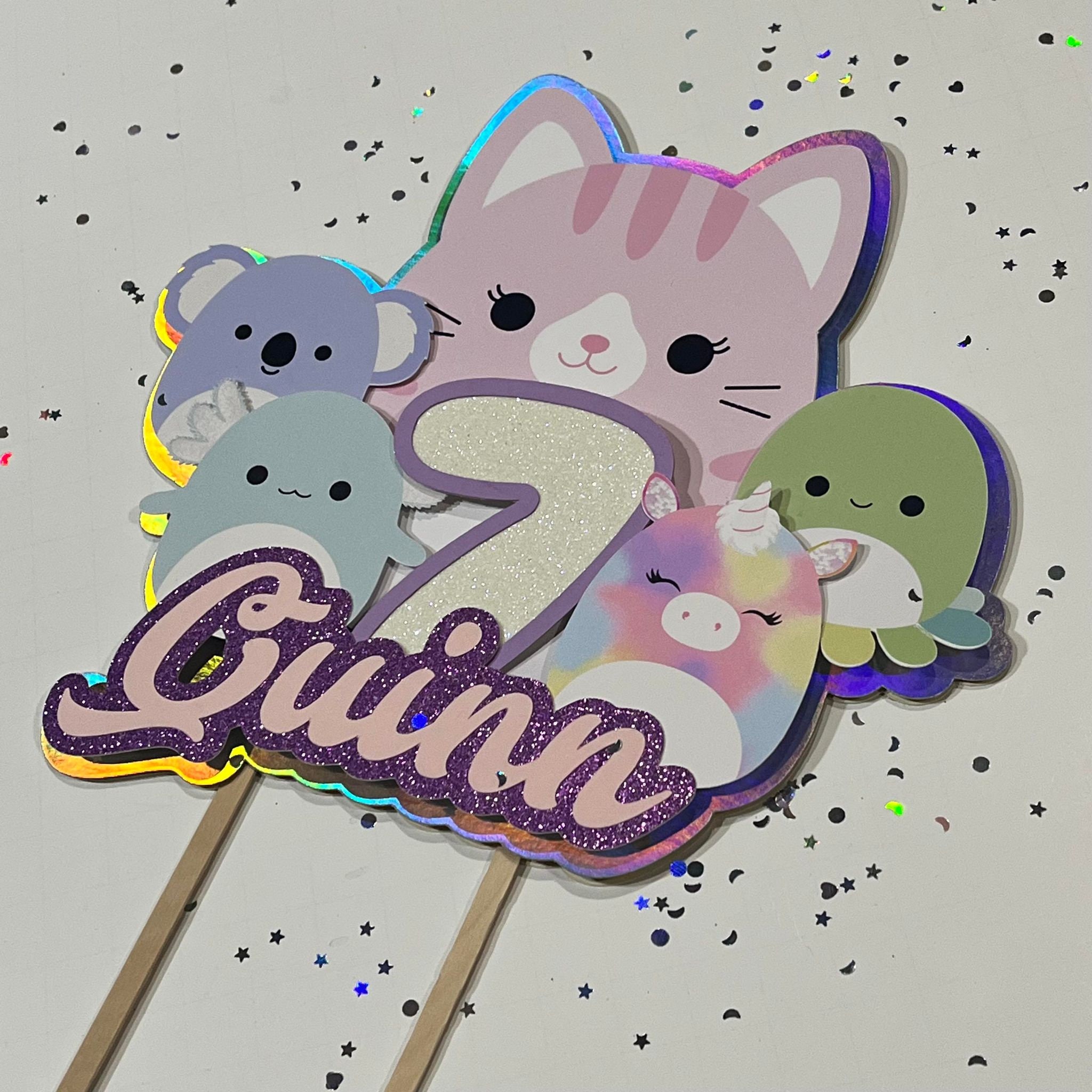 Squishmallow Cake Topper Design - SVG, PNG, Studio for Silhouette Cameo ...