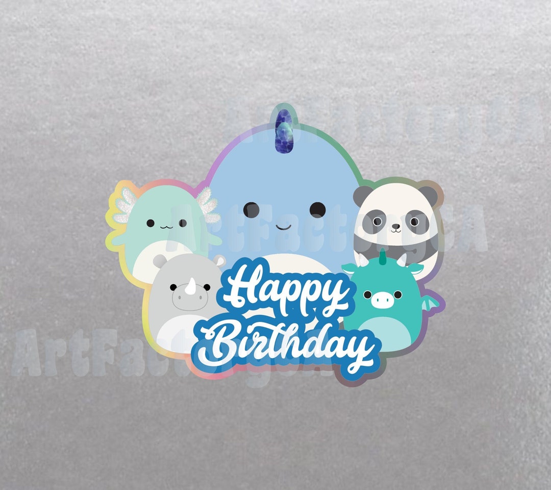 Squishmallow Blue Boy Cake Topper Design - SVG, PNG, Studio for ...
