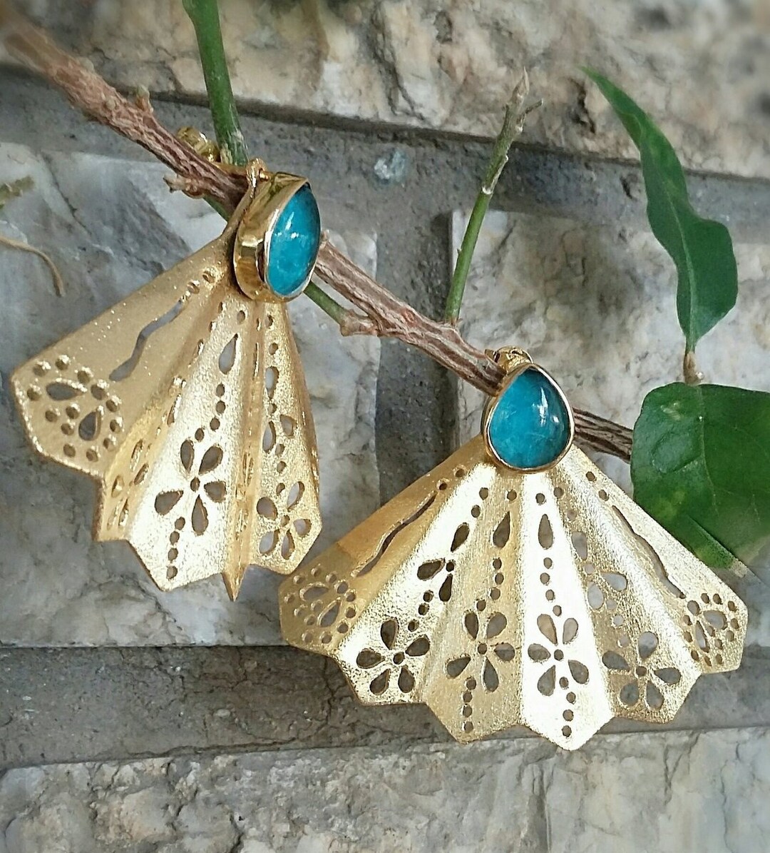 Hanako Earrings-handmade,lace,silver Fan Earrings,romantic,wedding ...