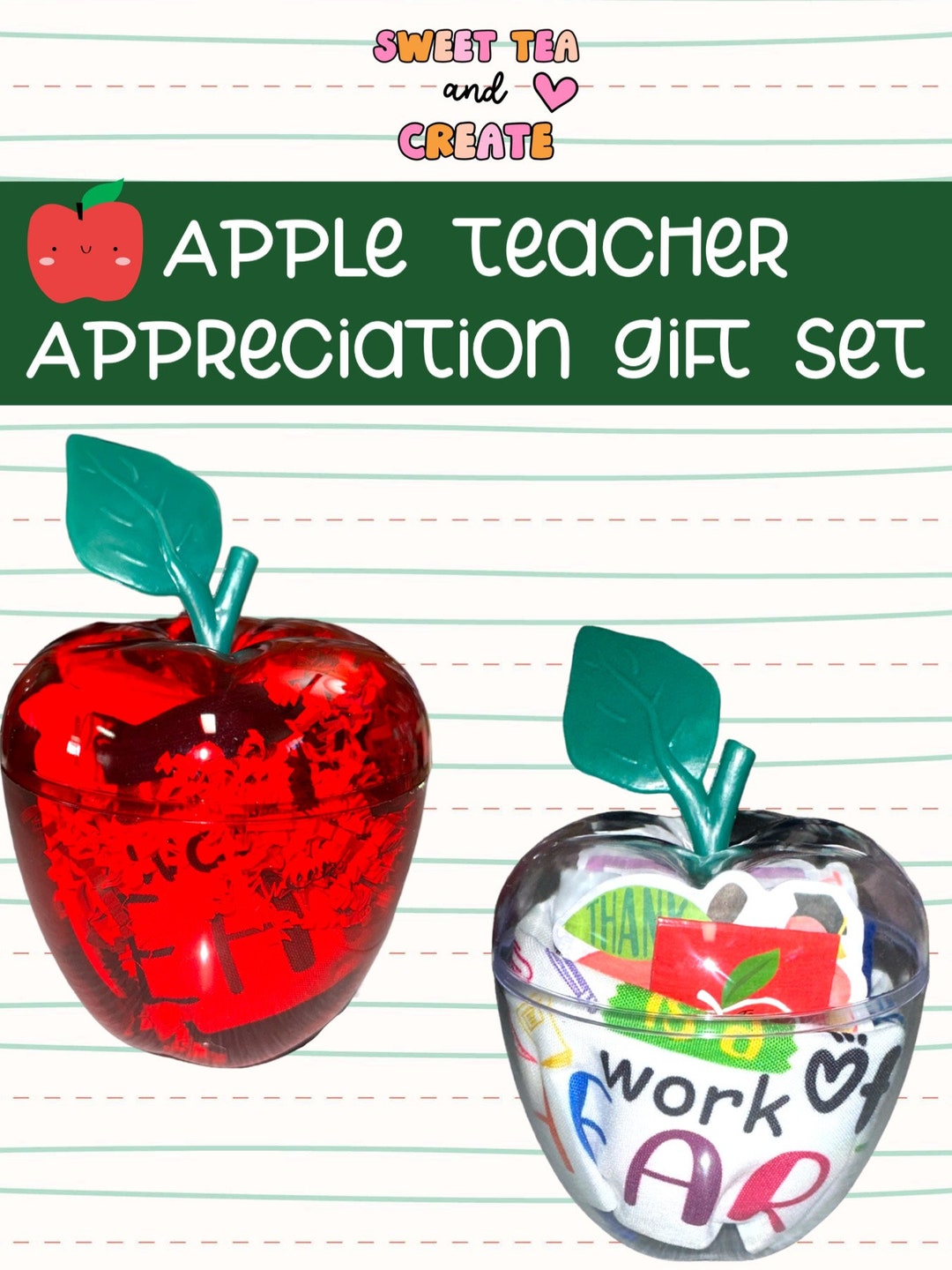 Apple Teacher Appreciation Gift Set - Etsy