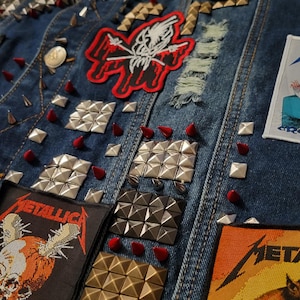 Metallica Pantera M72 Tour Battle Jacket Vest Denim CUSTOM MADE (full ...