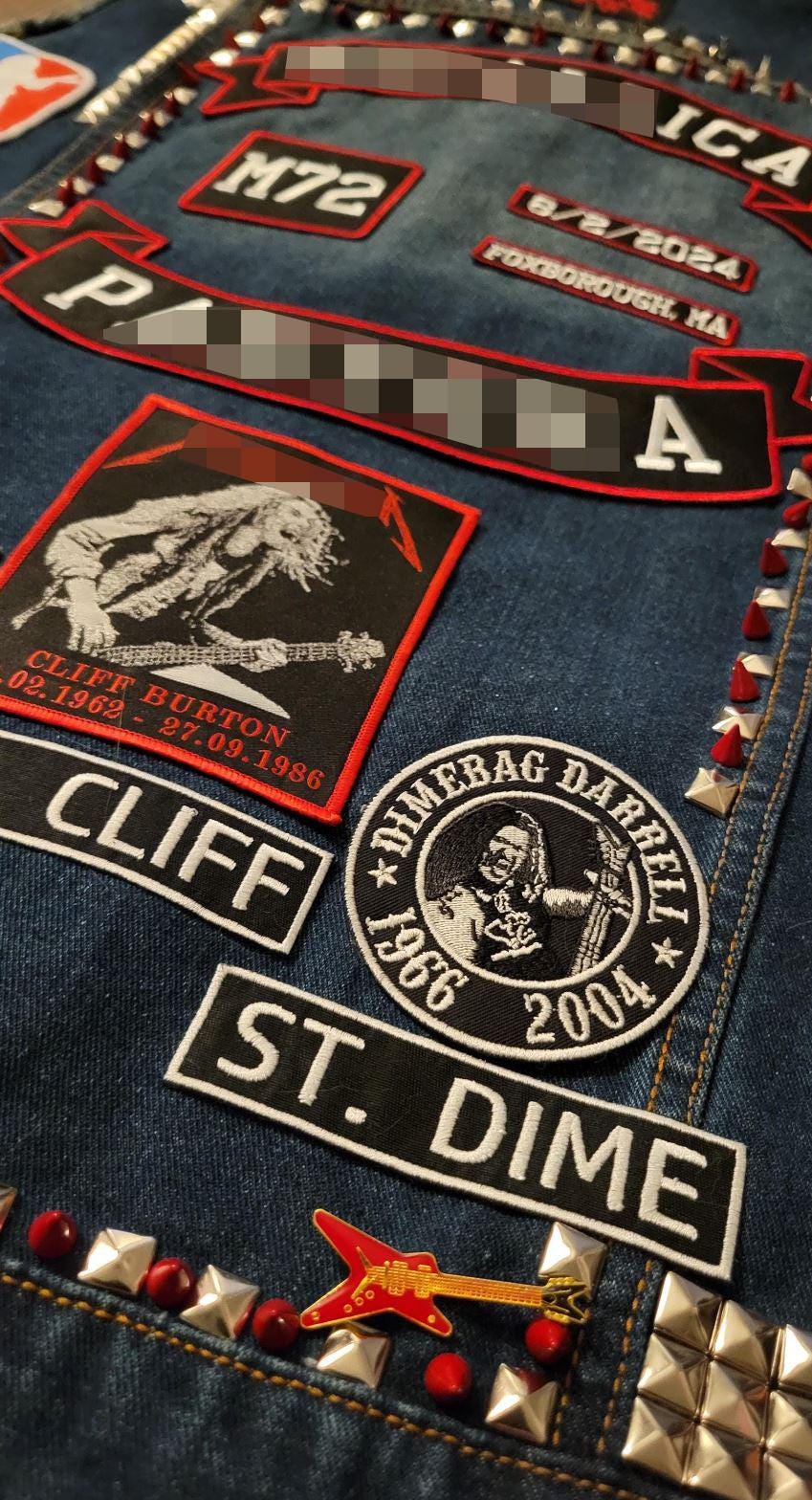 Metallica Pantera M72 Tour Battle Jacket Vest Denim CUSTOM MADE (full ...