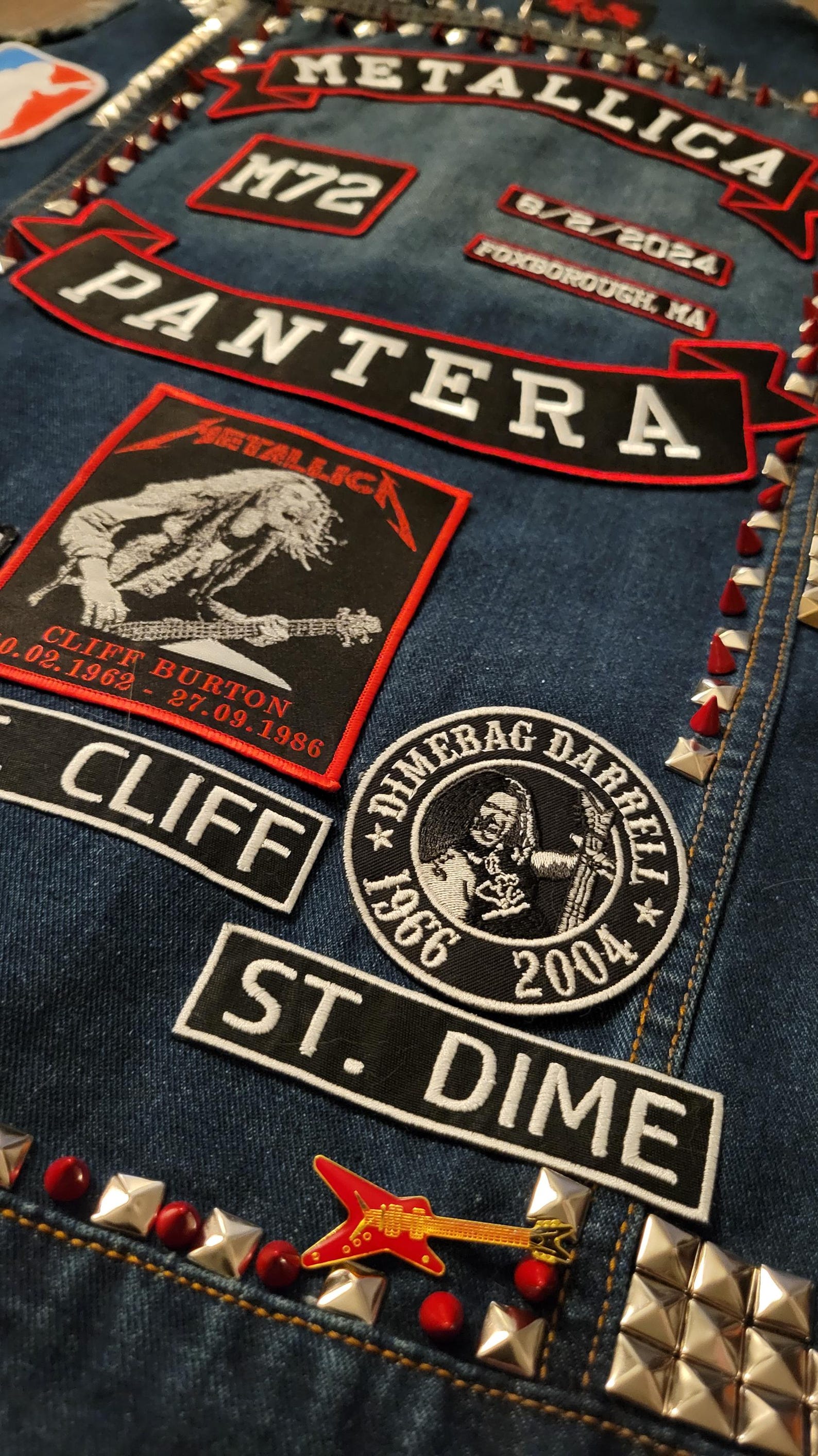 Metallica Pantera M72 Tour Battle Jacket Vest Denim CUSTOM MADE (full ...