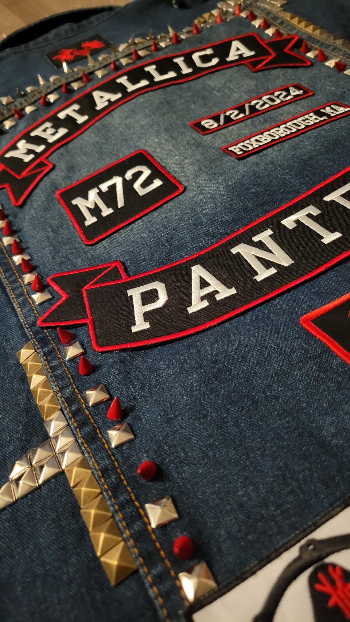 Metallica Pantera M72 Tour Battle Jacket Vest Denim CUSTOM MADE (full ...