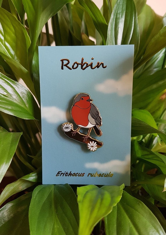 Robin Enamel Pin | Etsy