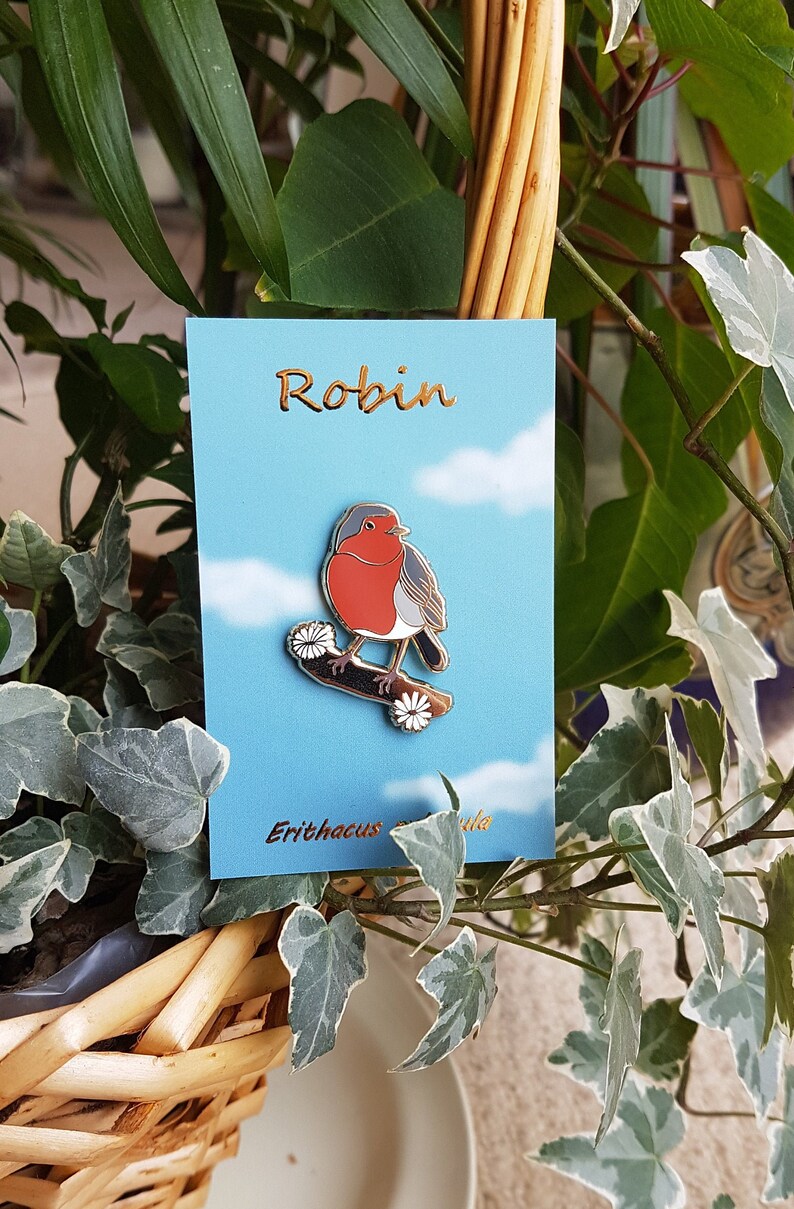 Robin Enamel Pin | Etsy