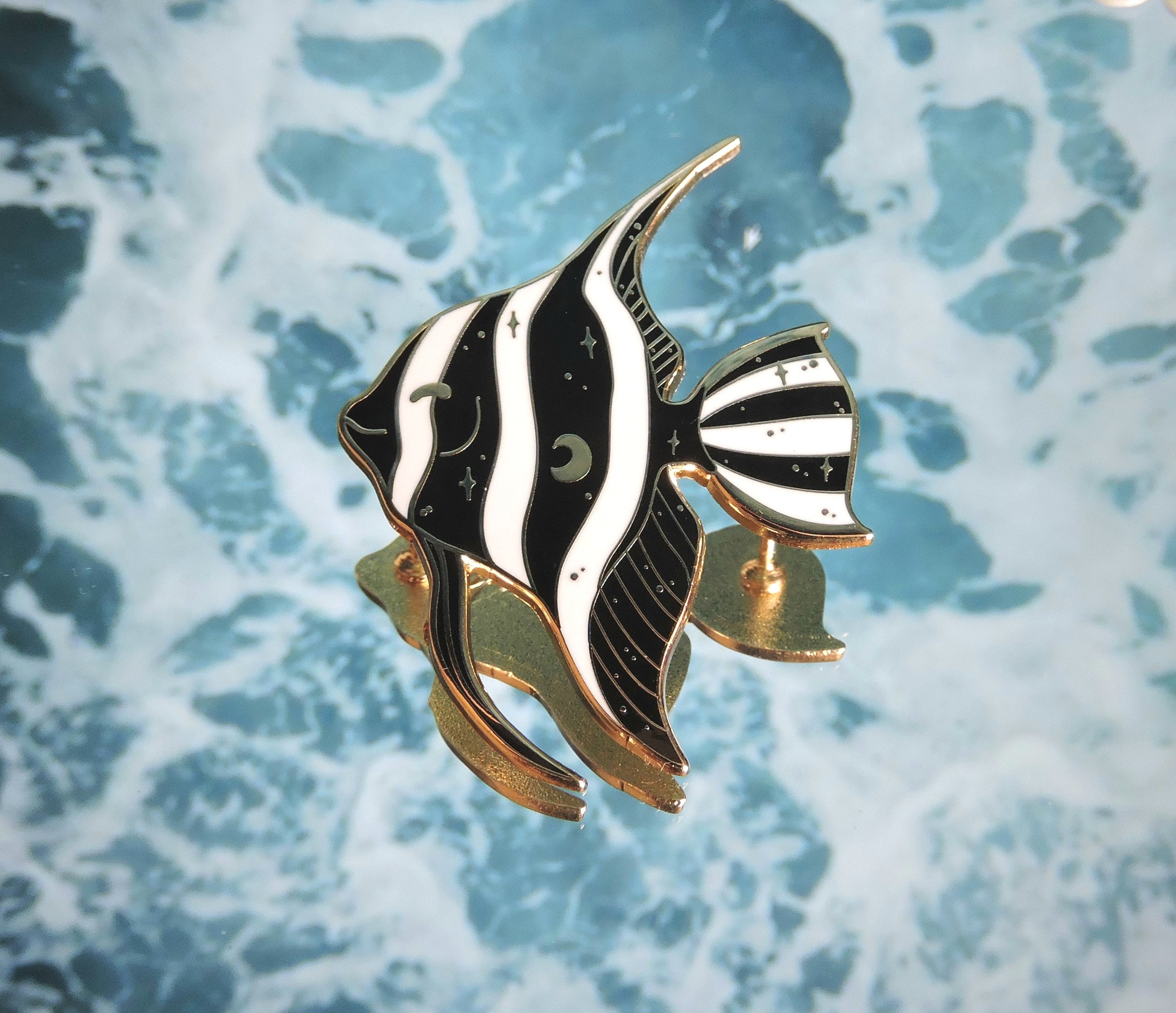 Angelfish Enamel Pin - Etsy
