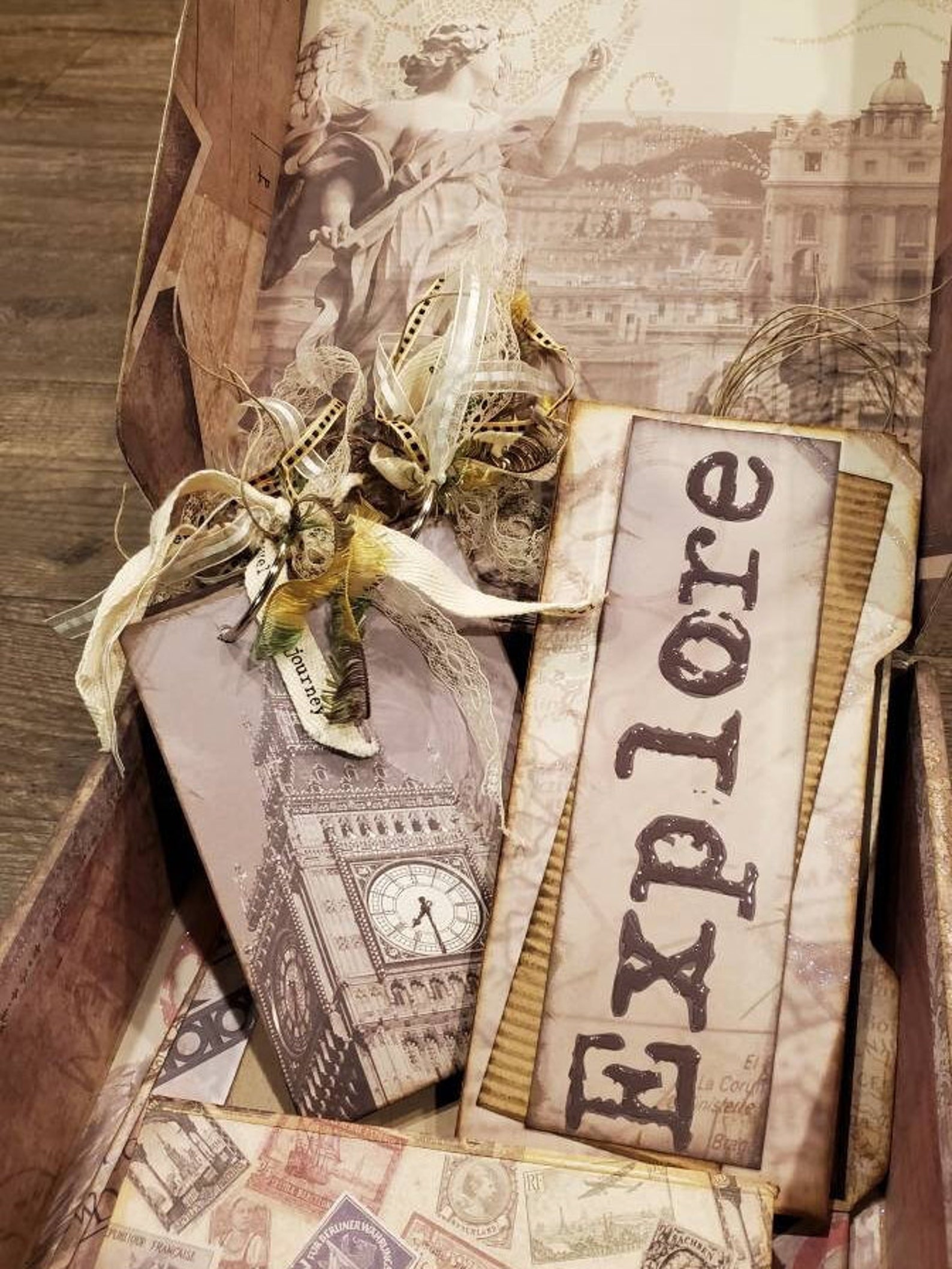 Keepsake Travel Box From Rome, Paris, London and Europe, Souvenirs From ...