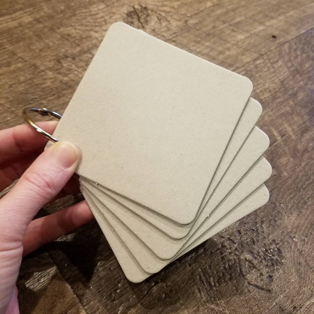 Blank DIY Chipboard Mini Square Board Book, Square Scrapbook Photo ...