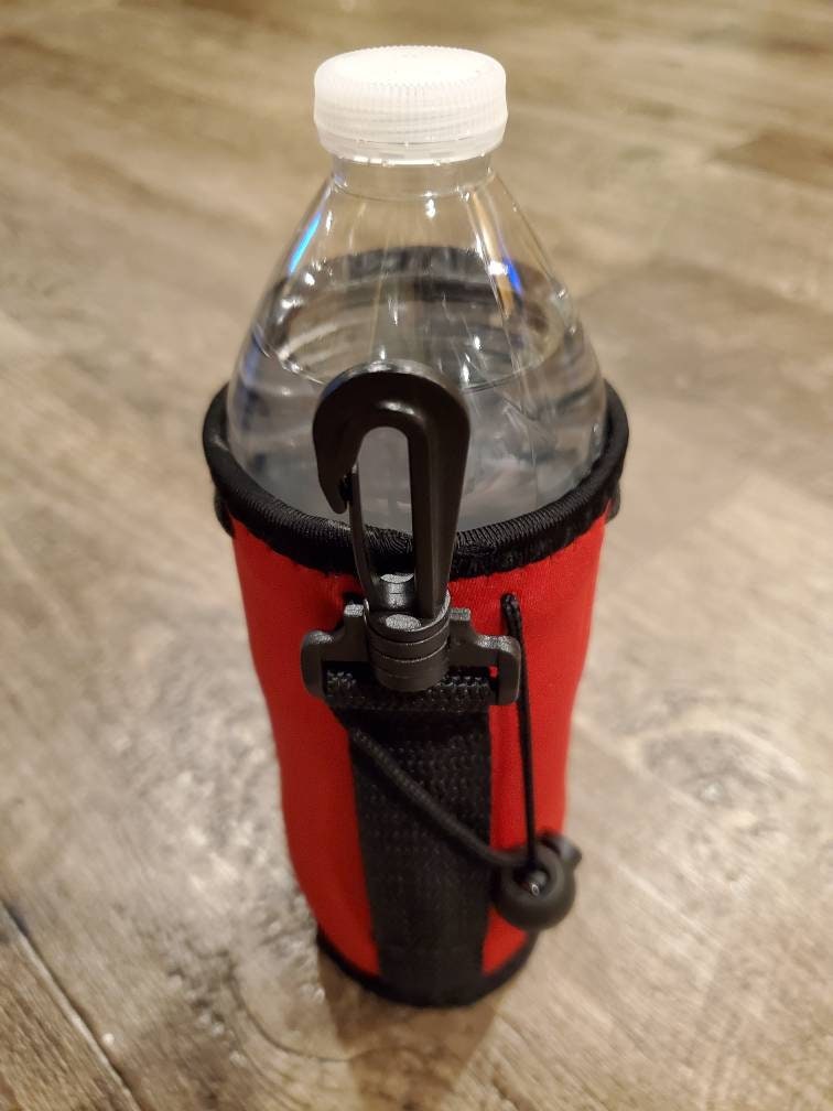 Neoprene Bottle Cooler Sleeve With Carabiner and Cinch Cord, Lets Stay ...