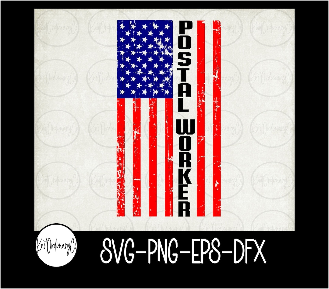 Postal Worker American Flag SVG *digital Download* - Etsy