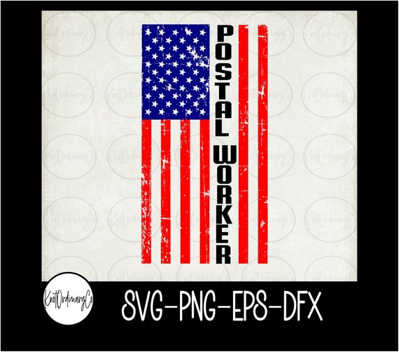 Postal Worker American Flag SVG digital Download - Etsy