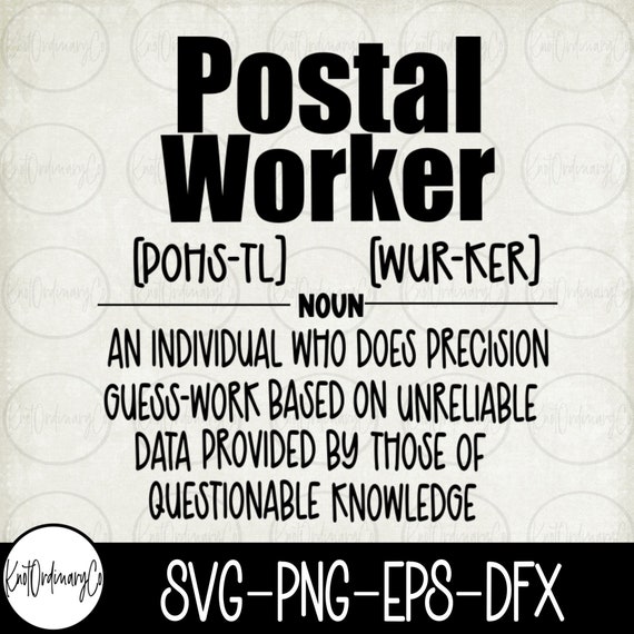 Postal Worker SVG Png Eps Dxf digital Download - Etsy