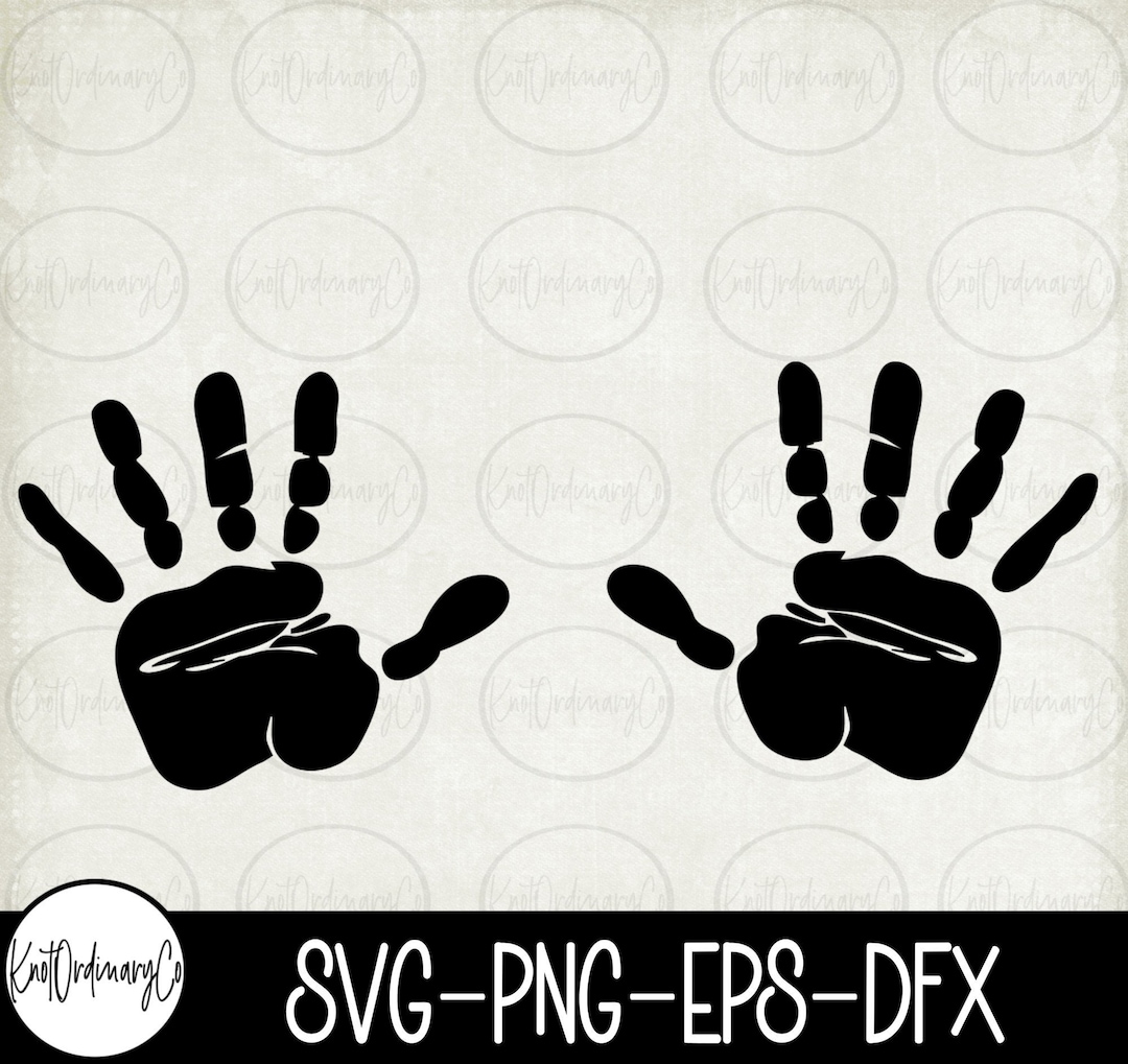 Hand Print SVG Png Eps Dxf digital Download - Etsy