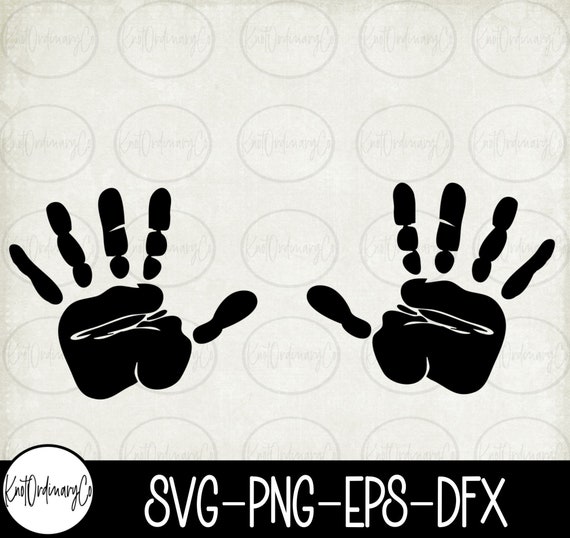 Hand Print SVG Png Eps Dxf digital Download | Etsy