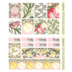 Christmas Printable Planner Stickers Weekly Kit Winter | Etsy