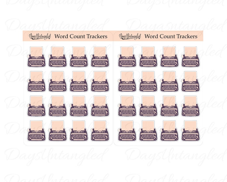 Printable Word Count Stickers for Writers Nanowrimo - Etsy