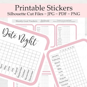 Printable Weekly Goal Tracker Kit New Year's Resolution Goal Trackers ...