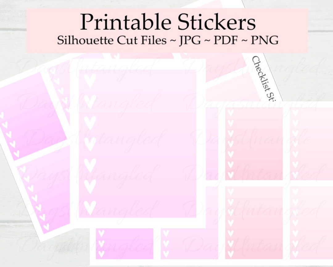 Pink Blush Printable Checklist Planner Stickers Functional - Etsy