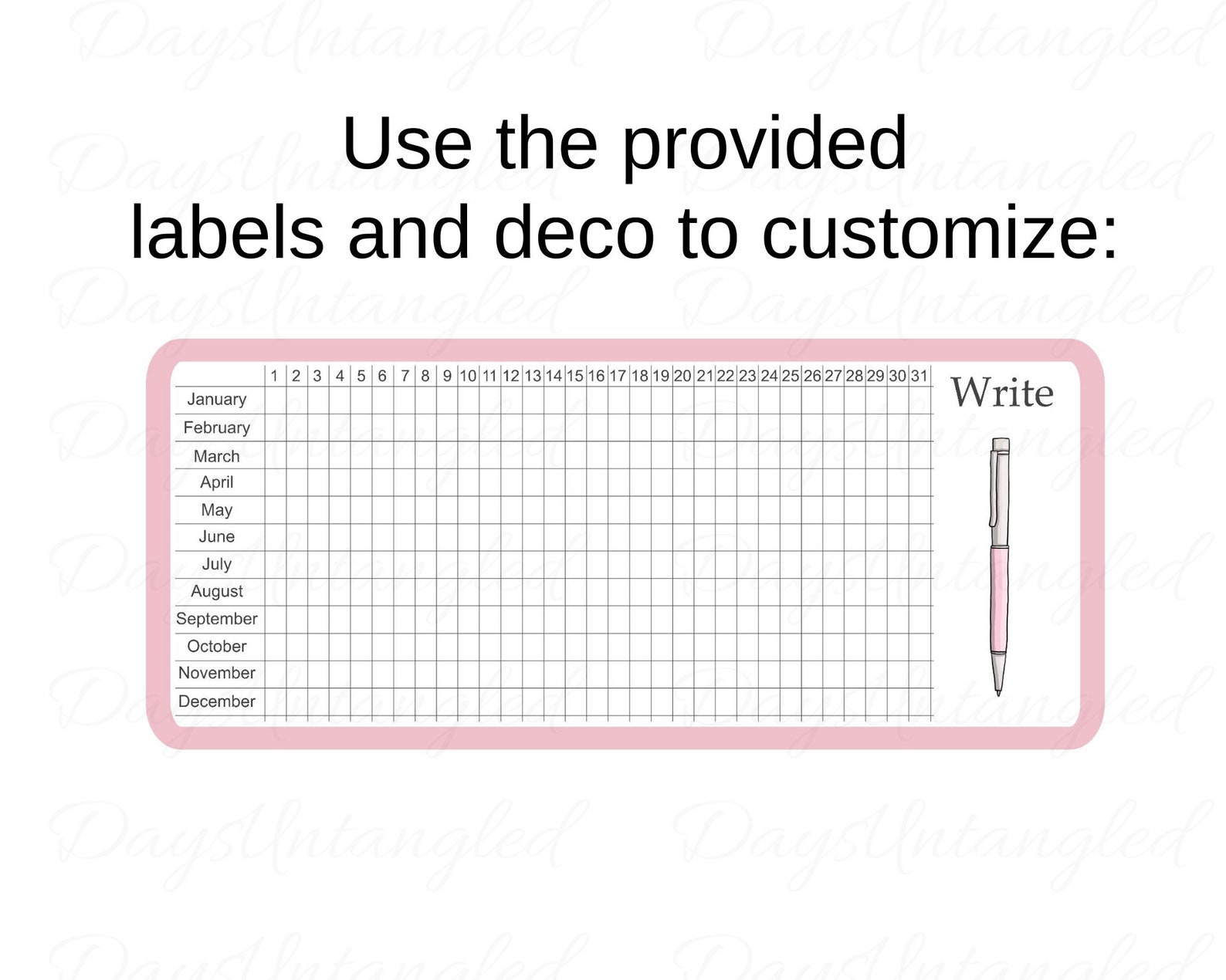 Printable Resolution Tracker Kit Customizable New Year's - Etsy