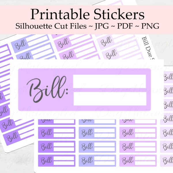 Bill Pay Stickers - Etsy