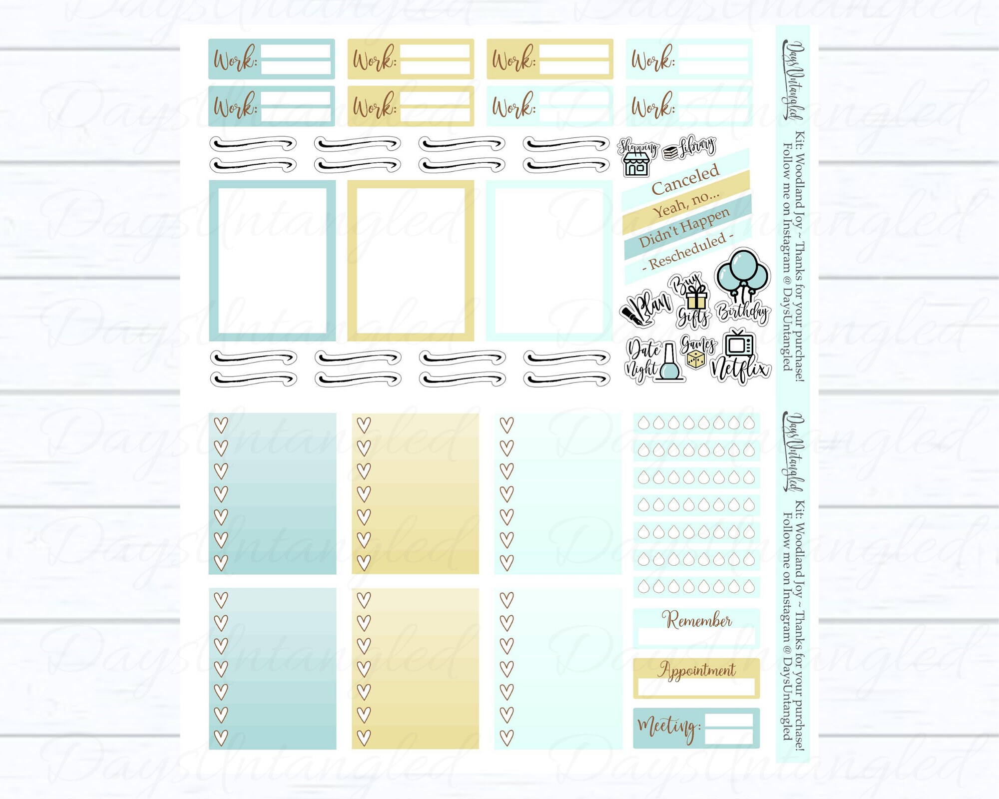 Woodland Printable Planner Stickers Weekly Kit Fall Autumn - Etsy
