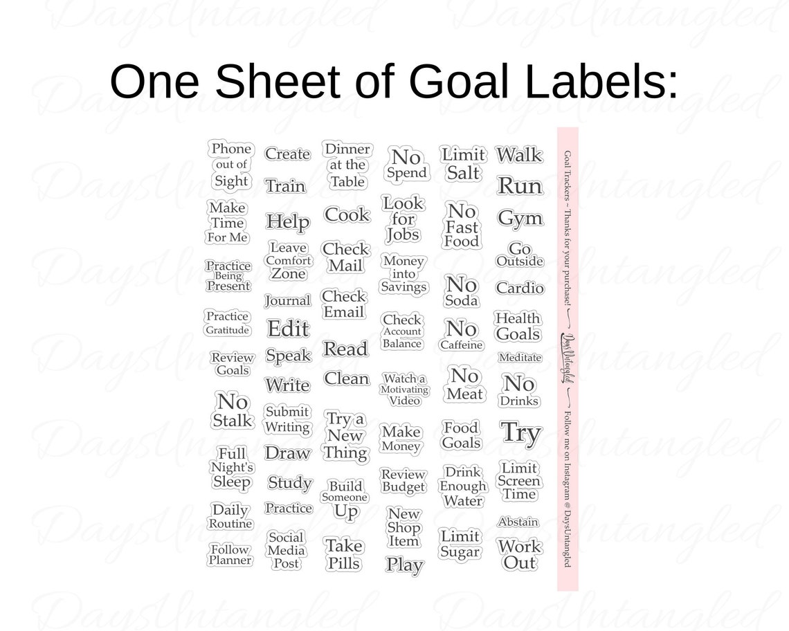 Printable Resolution Tracker Kit Customizable New Year's - Etsy