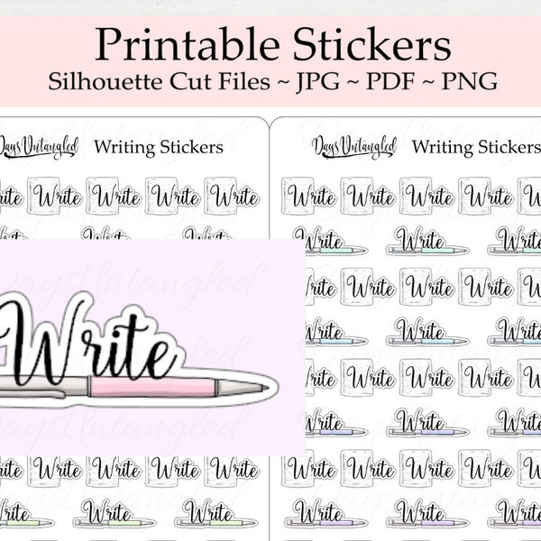 Writer Stickers - Etsy