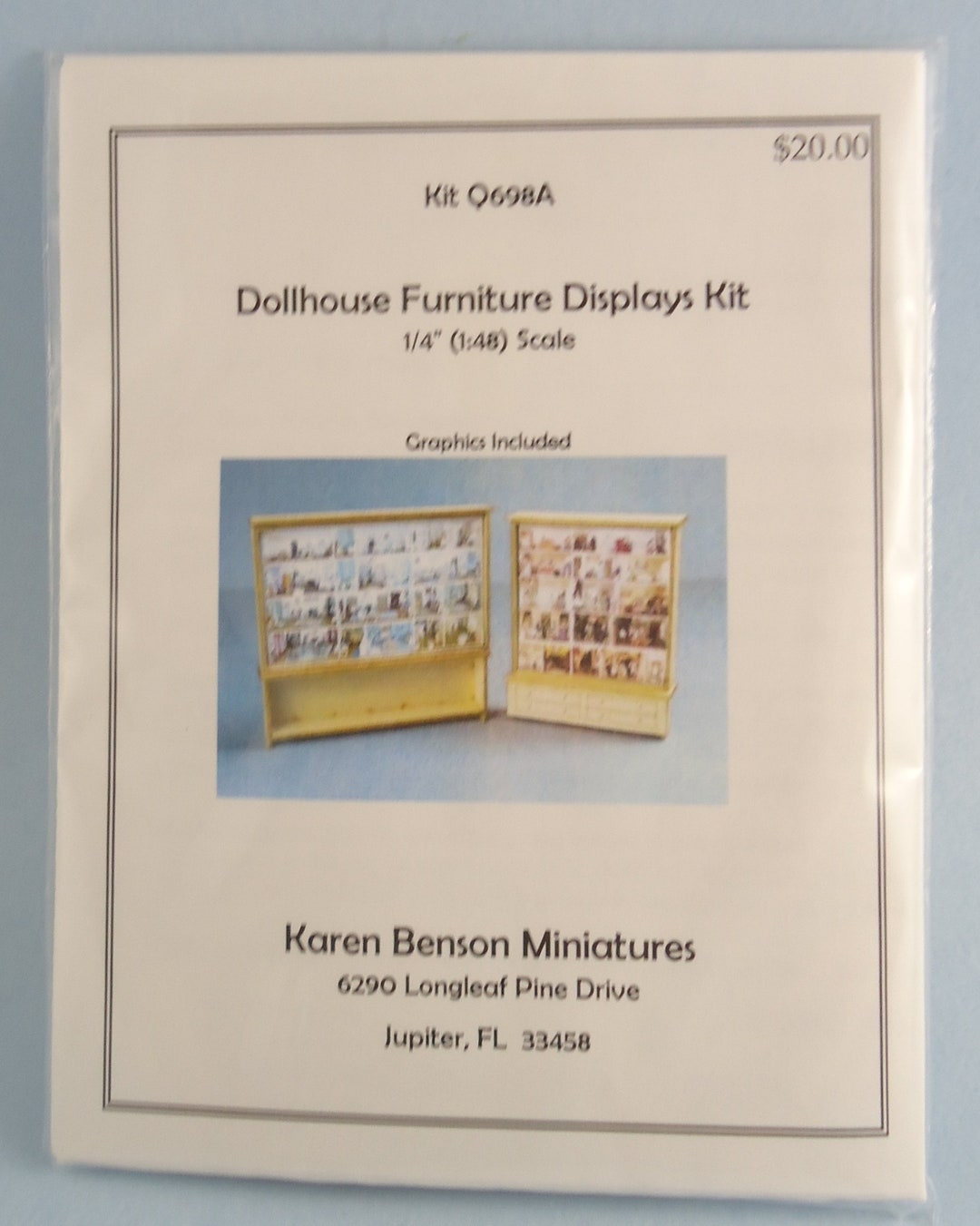 Dollhouse Miniature - 1/4" Scale Furniture Displays Kit - Etsy
