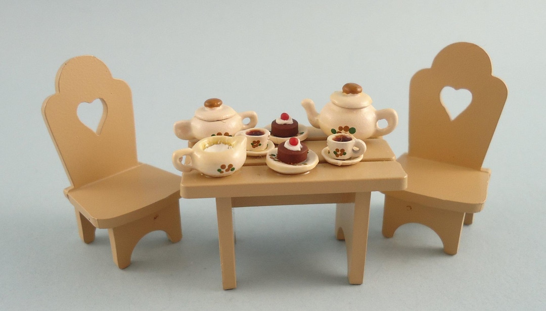 Dollhouse Miniature - Child's Tea Party Table - Etsy