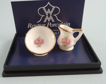 Dollhouse Miniature Blue Bow Bath and Shower by Reutter - Etsy