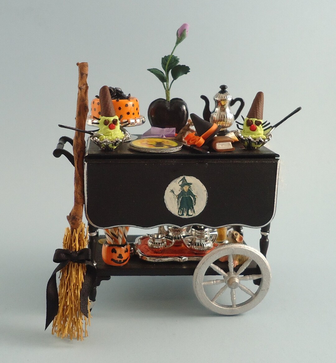 Dollhouse Miniature - Witches' Tea Cart - Etsy