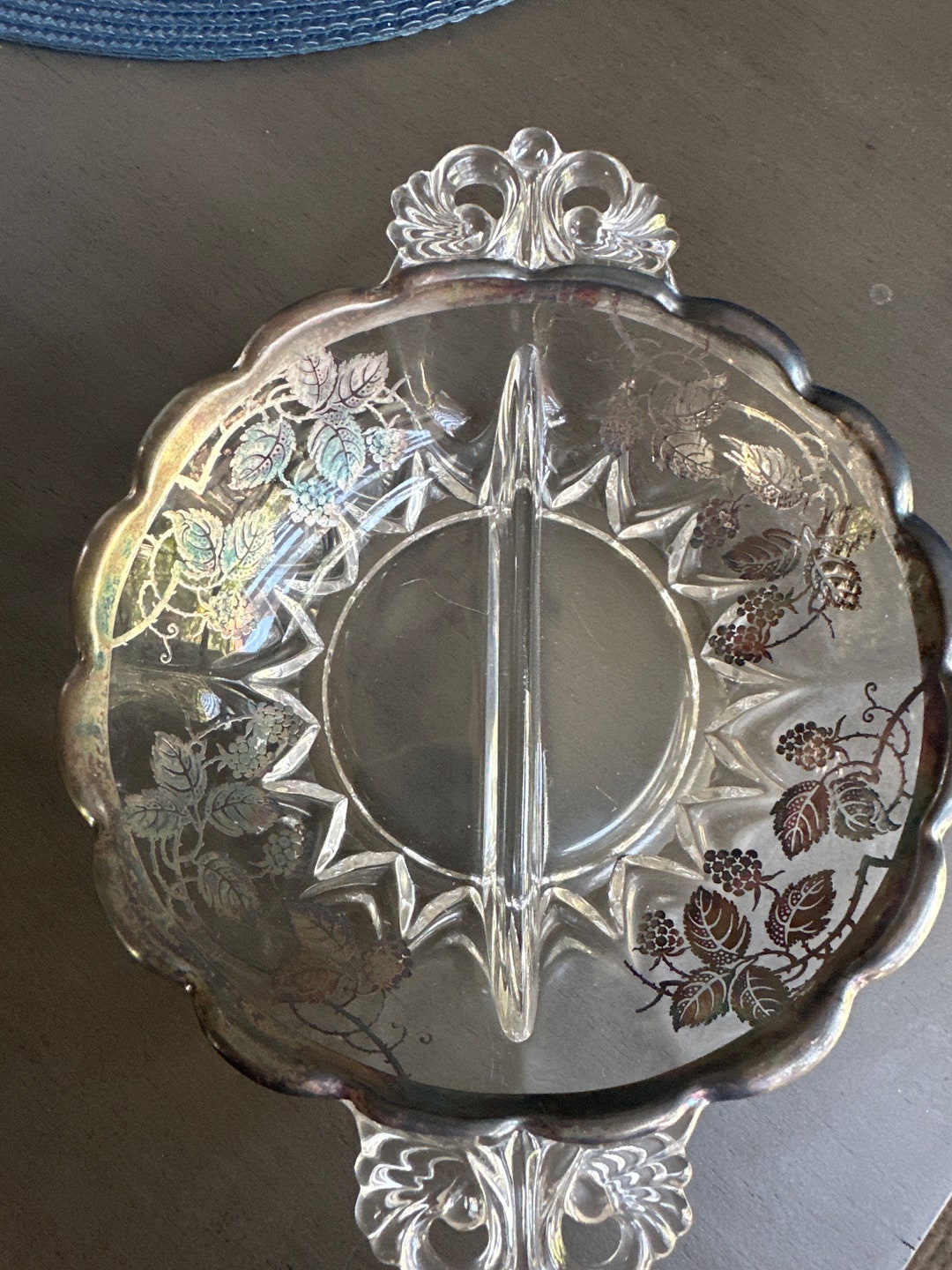 Silver Overlay Relish Dish Tray - Etsy