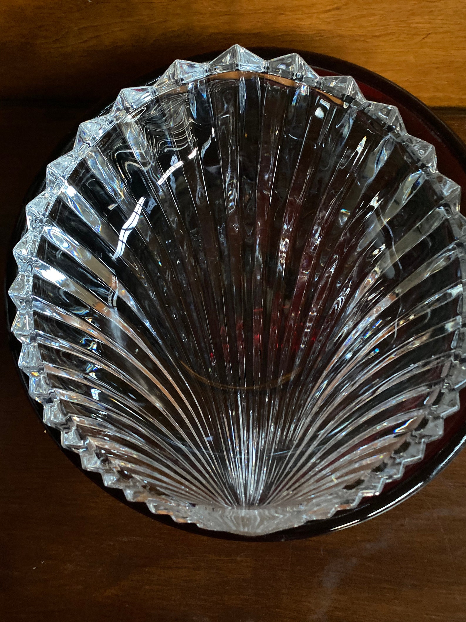 Heavy crystal shell design bowl | Etsy